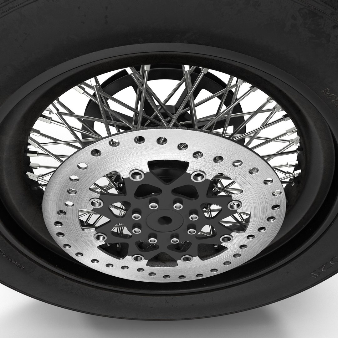 3d motorcycle wheel model
