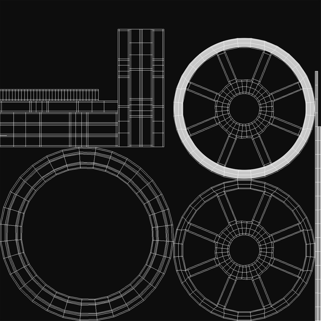 3d motorcycle wheel model