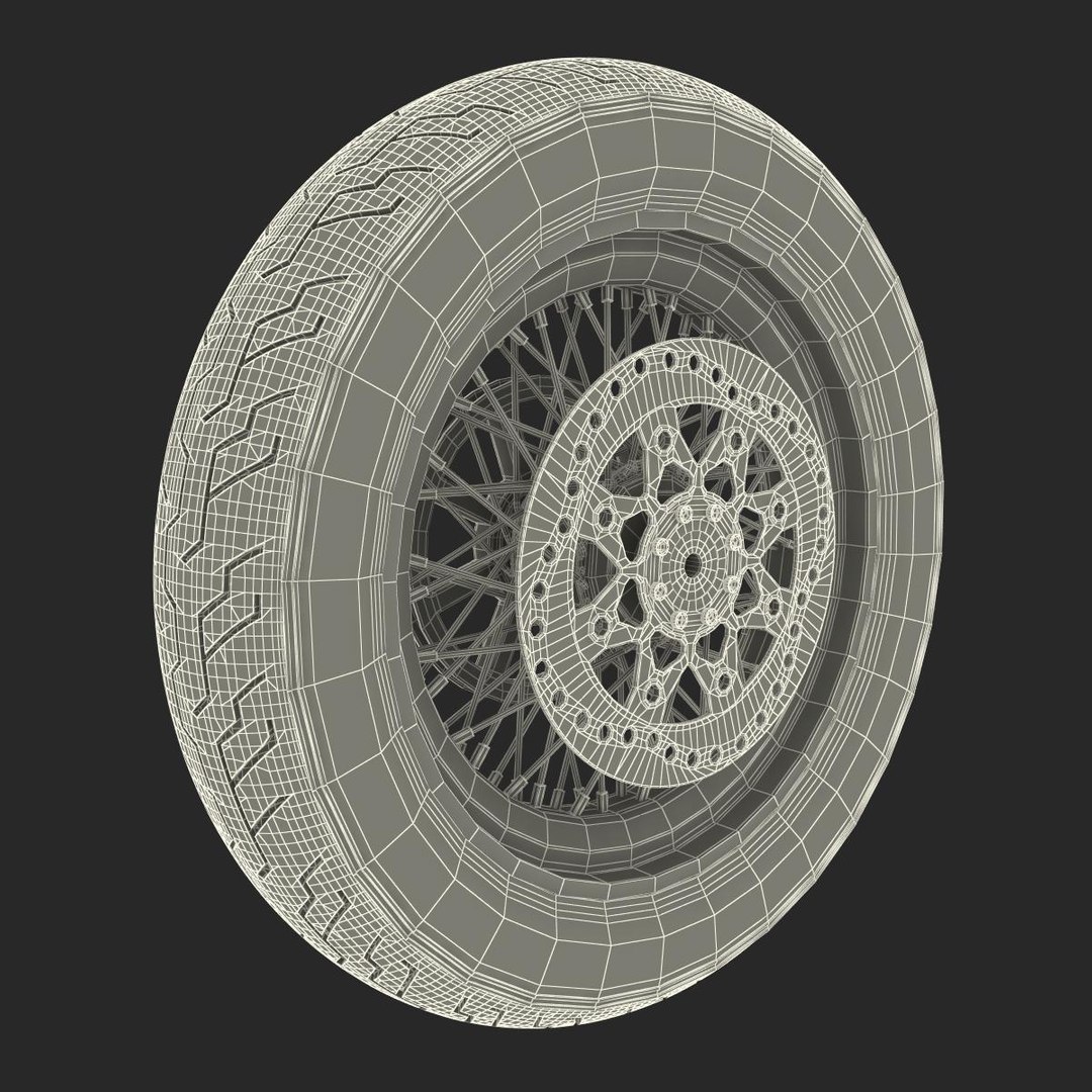 3d motorcycle wheel model