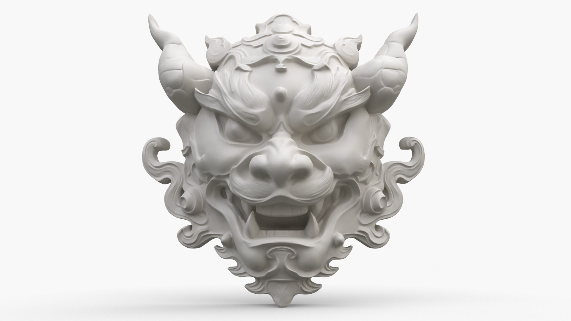 Asian Demon Mask 2 Model - TurboSquid 2187117