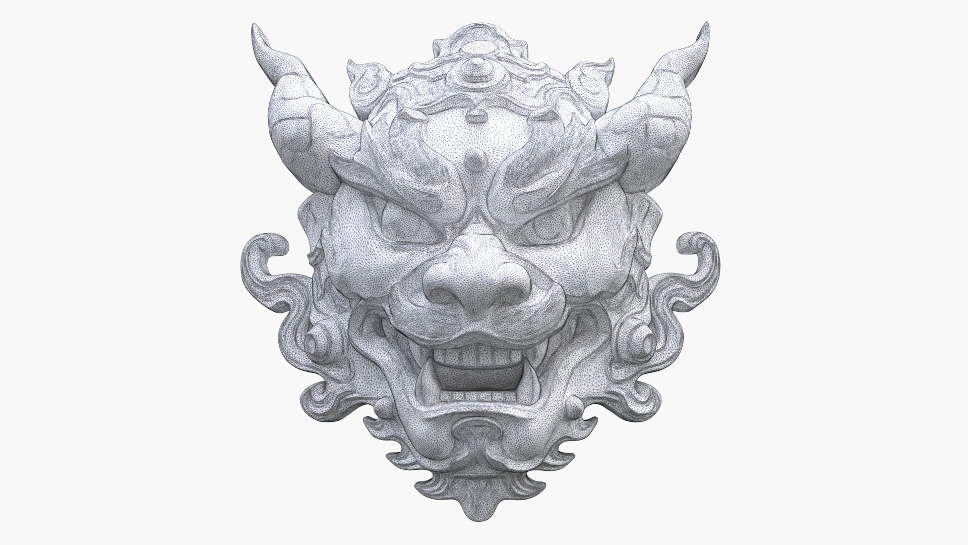 Asian Demon Mask 2 Model - TurboSquid 2187117