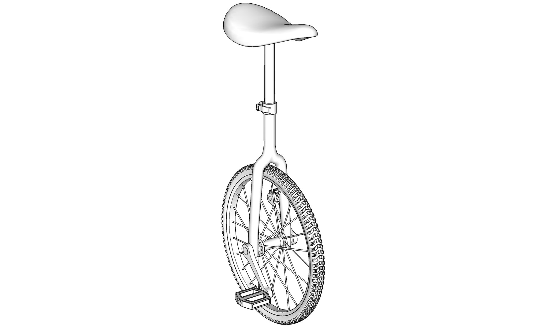 Unicycle Model - TurboSquid 2101946