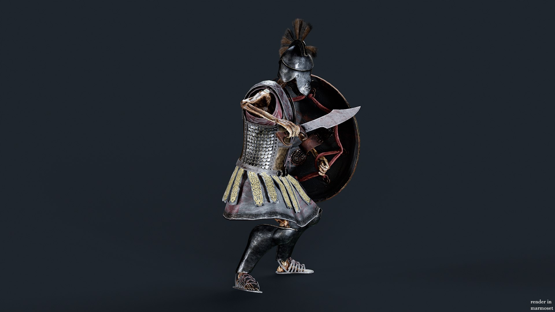 SKELETON SPARTAN COMANDER 3D Model - TurboSquid 2404218