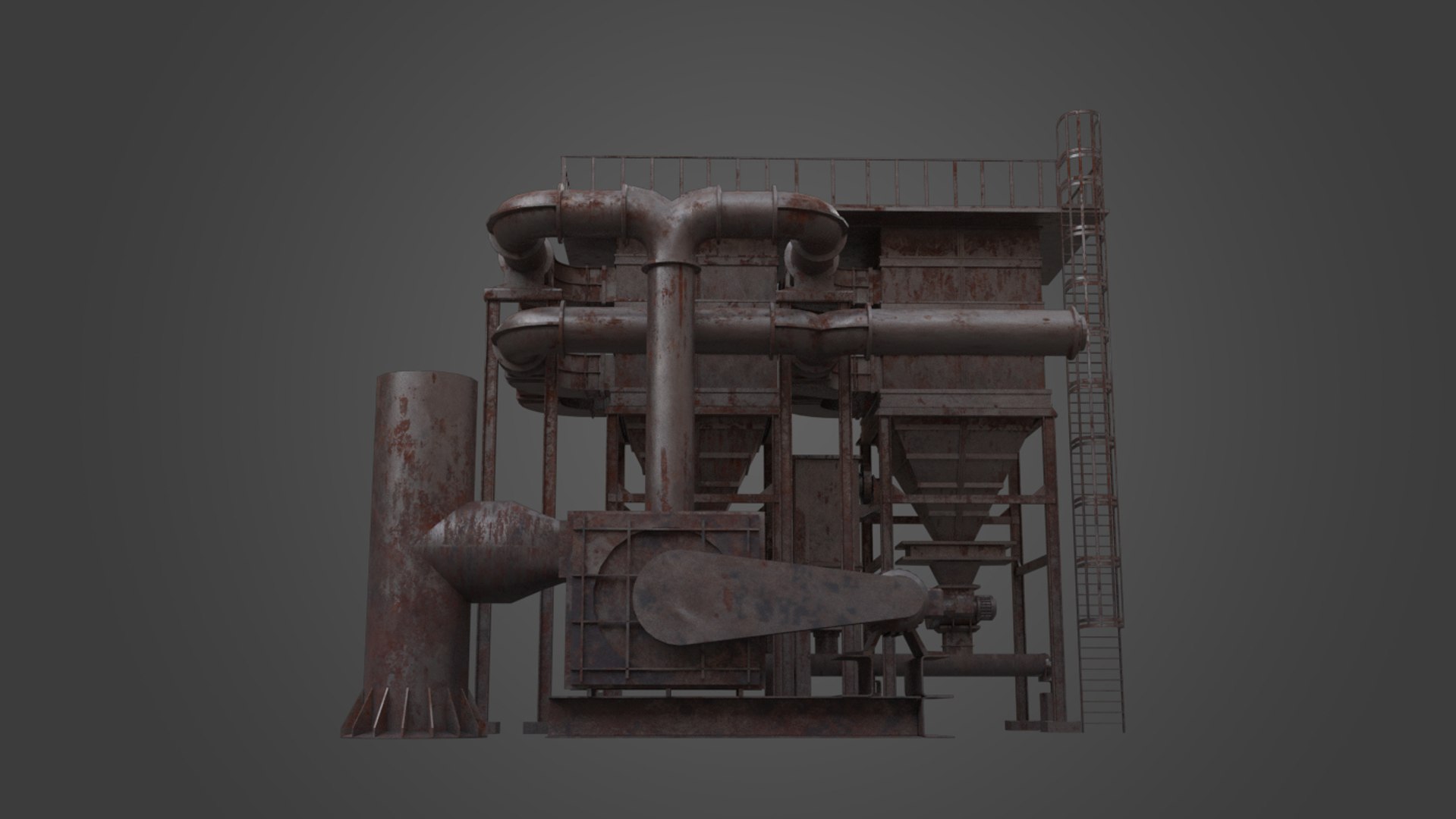 Silo Factory Element 3D Model - TurboSquid 1297637