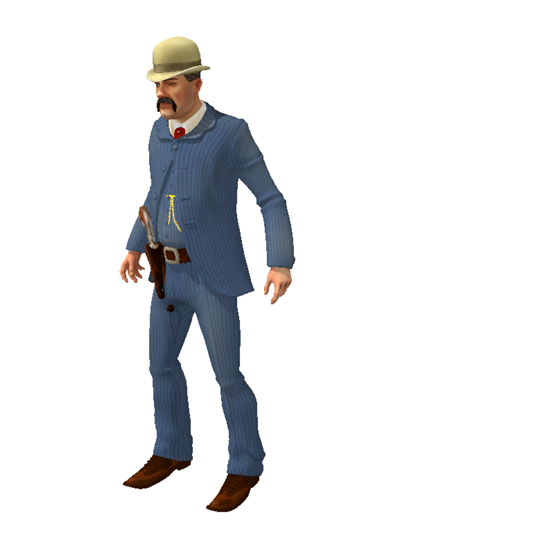 Bat Masterson Man 3D Model - TurboSquid 1201462