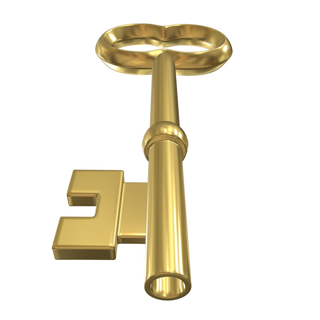 Golden Key 3D Model - TurboSquid 2326521