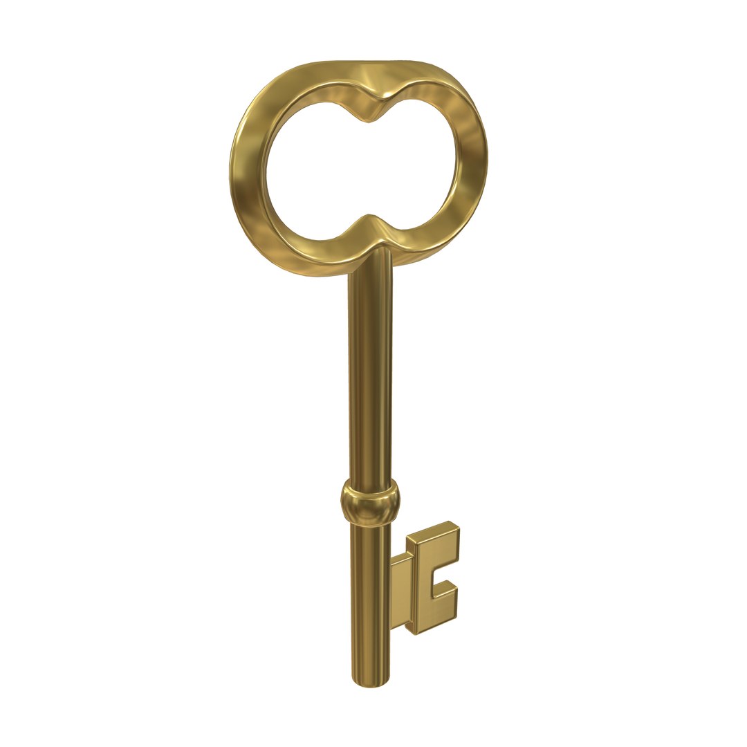 Golden Key 3D Model - TurboSquid 2326521