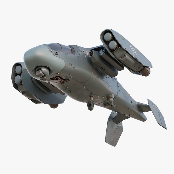 Futurystyczna koncepcja walki vtol Model 3D - TurboSquid 2389025