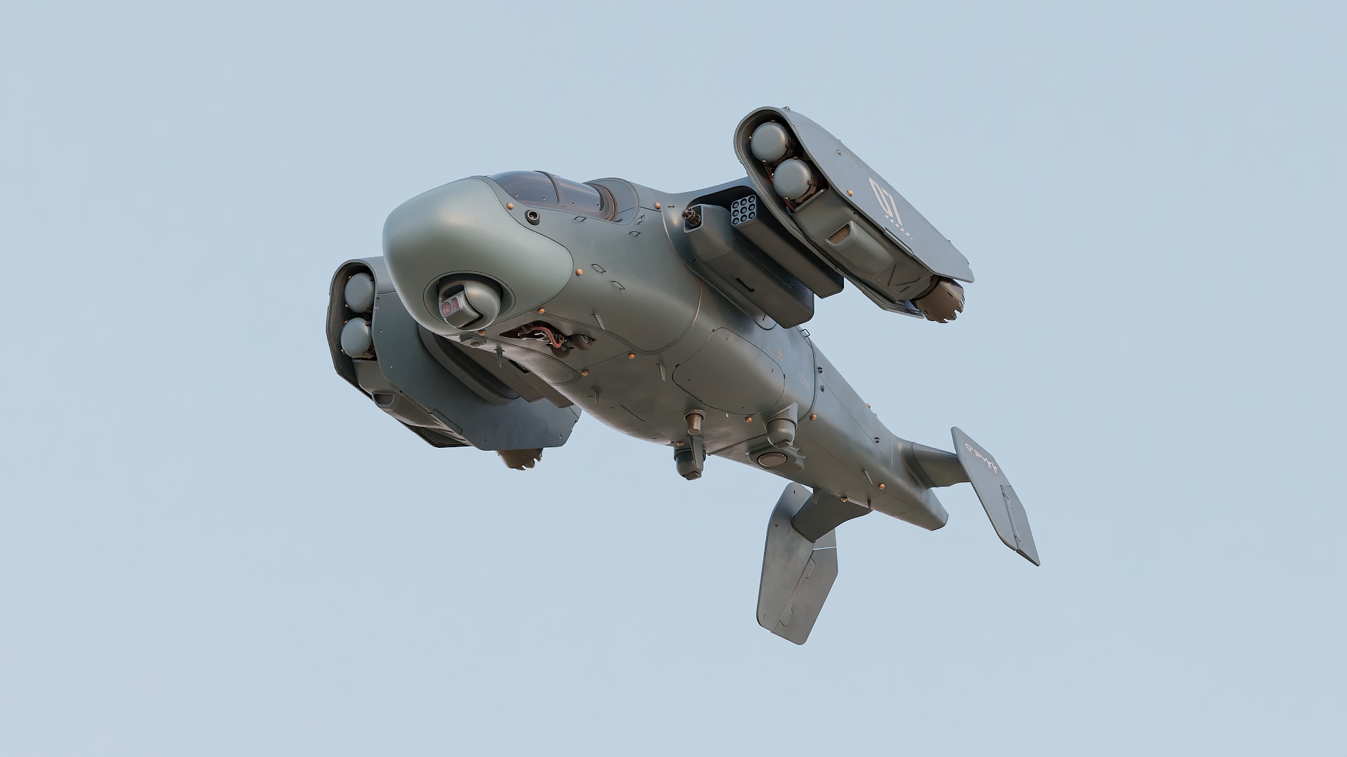 Futuristic Combat Vtol Concept Model - TurboSquid 2389025