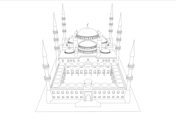 cinema4d blue mosque
