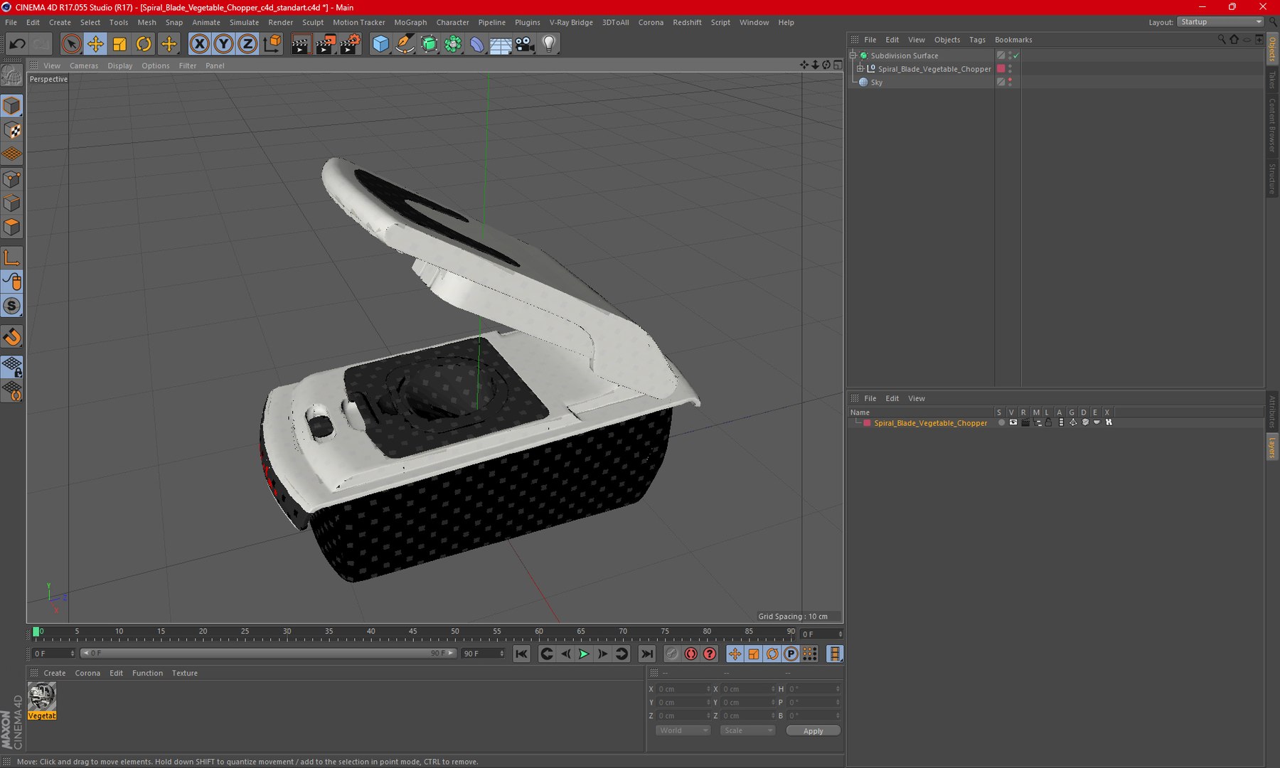 3D model Spiral Blade Vegetable Chopper - TurboSquid 2168067