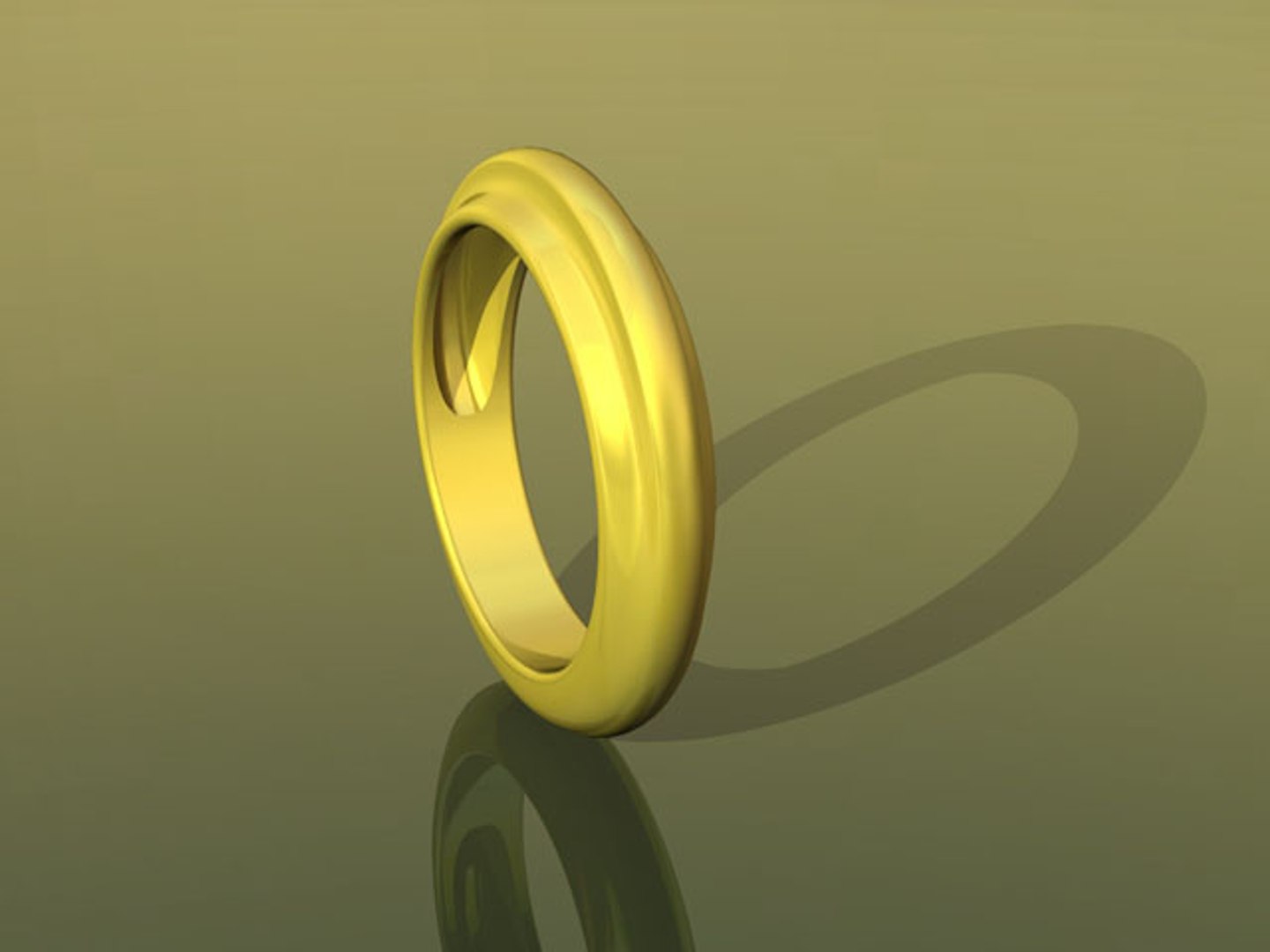 3ds Max Ring Metal Gold