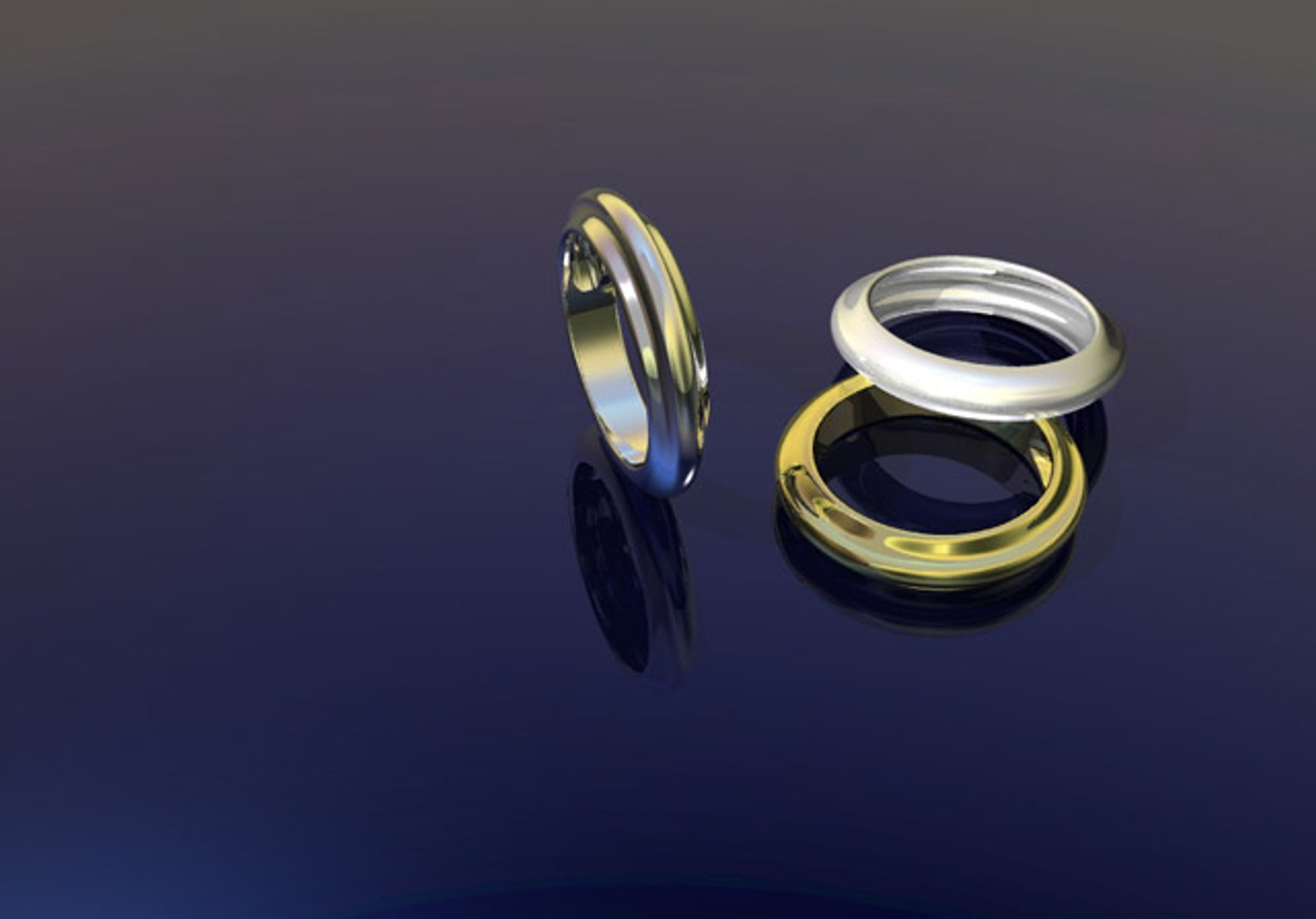 3ds Max Ring Metal Gold