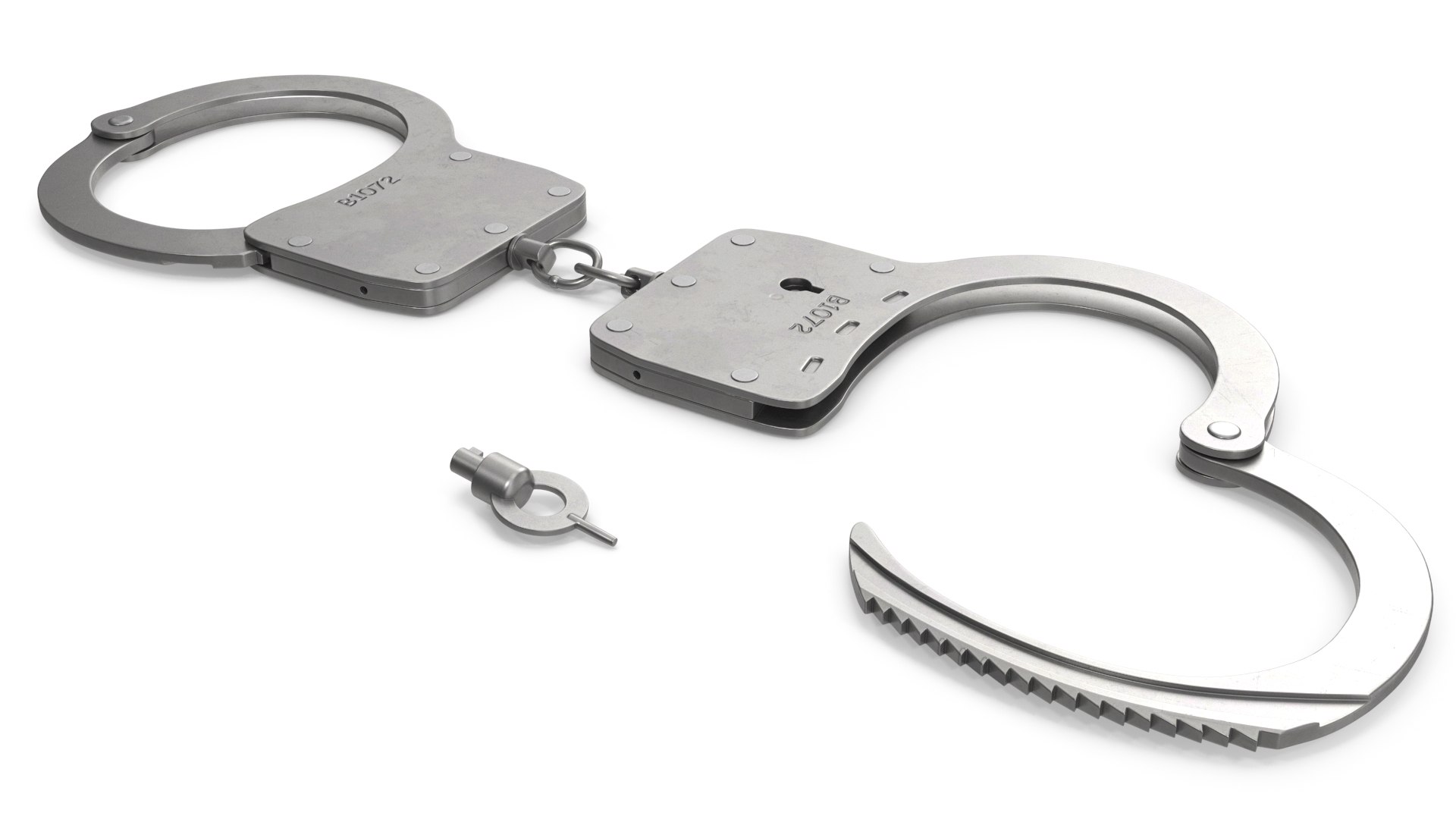 Galvanized Handcuffs With Key 3D Model - TurboSquid 2197287