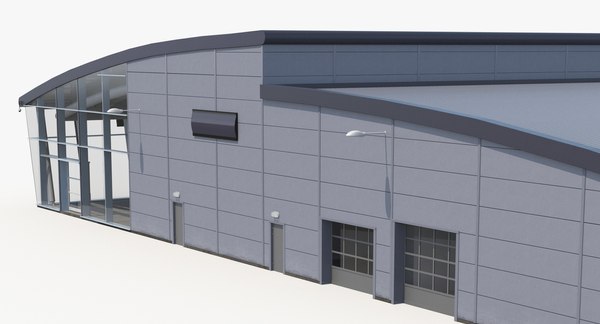 Car dealership building 3D - TurboSquid 1301637