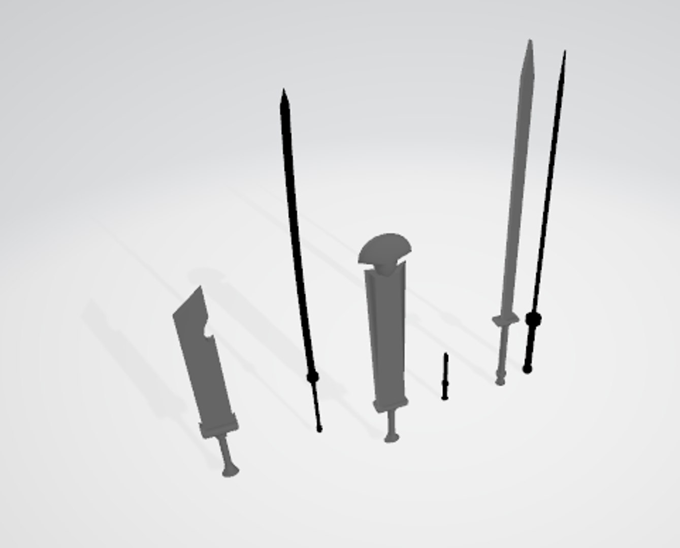 Free Sword Set Dagger 3D Model - TurboSquid 1502892