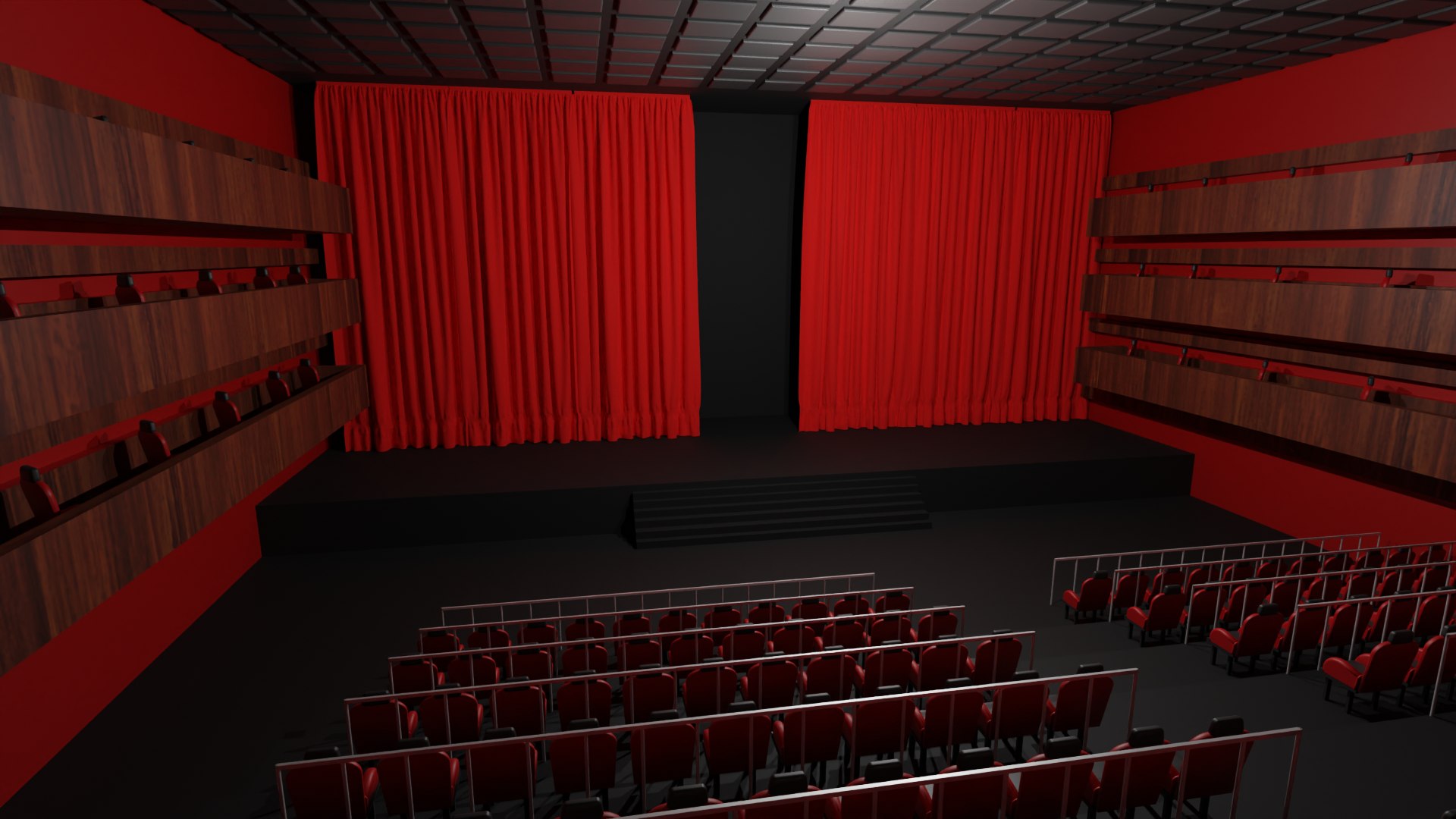 3D Theater Hall Interior - TurboSquid 2159616