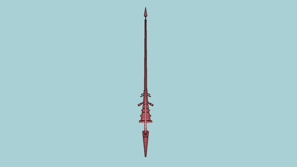 SciFi War Lance A04 Black Red - Sci Fi Weapon Design 3D - TurboSquid ...
