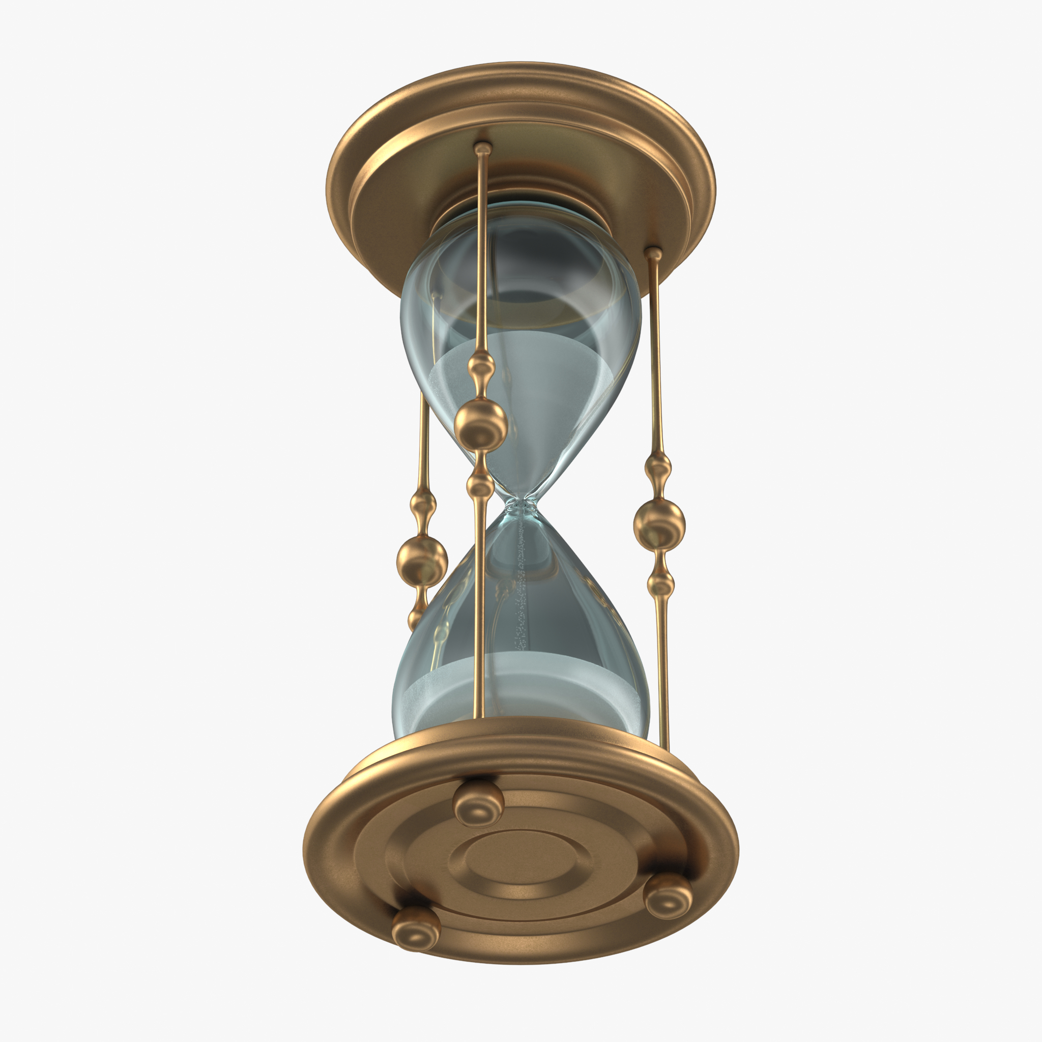 Classic elegant hourglass white 3D model - TurboSquid 1708844