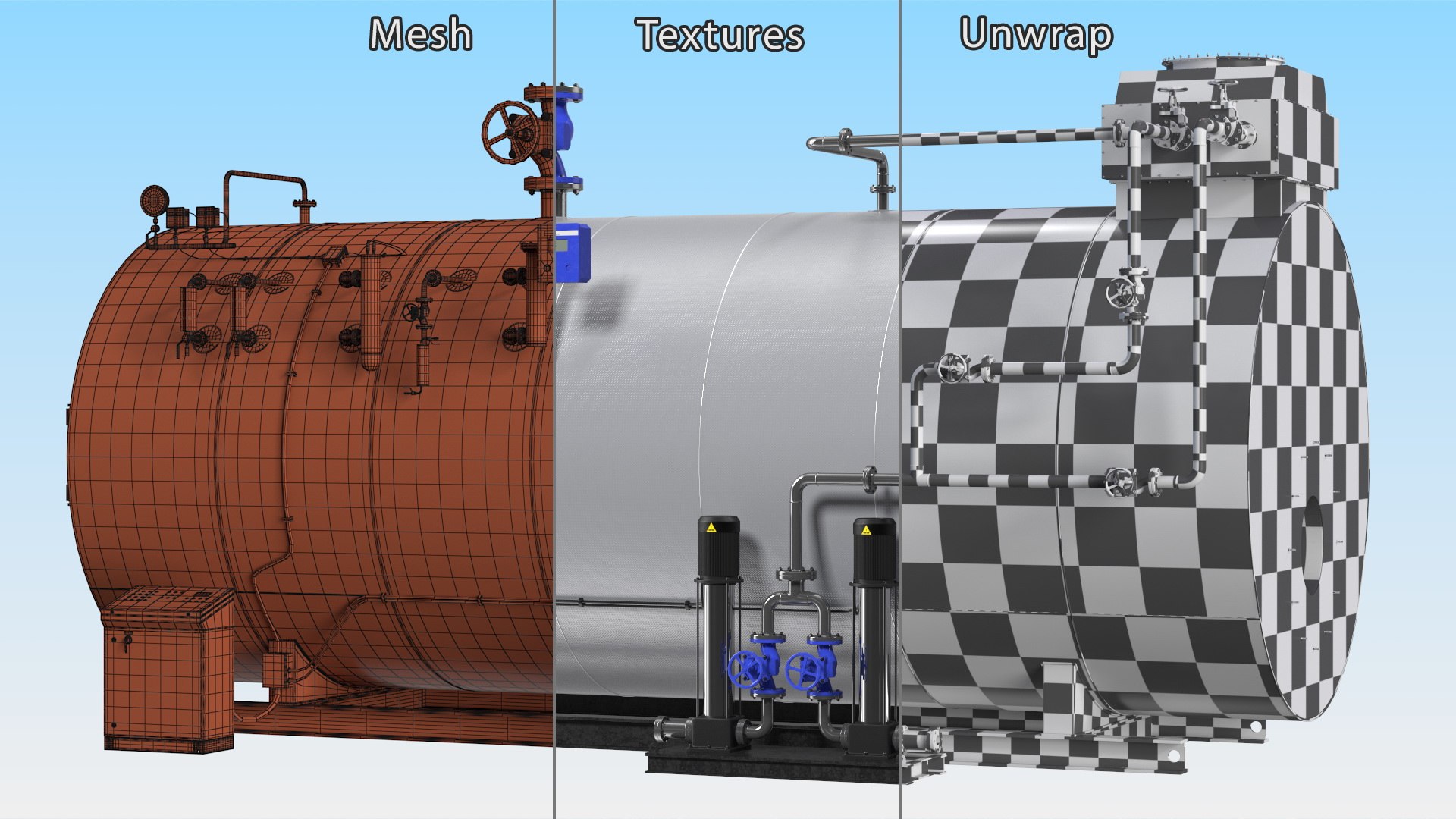 Industrial Horizontal Boiler 3D - TurboSquid 2246971