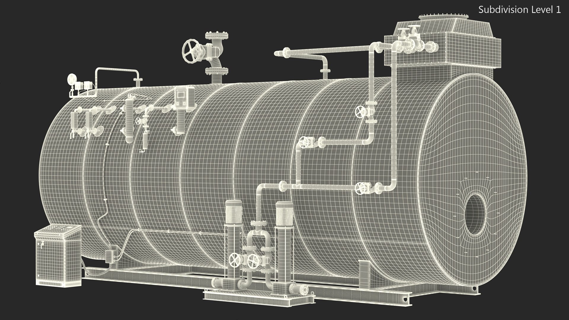 Industrial Horizontal Boiler 3D - TurboSquid 2246971