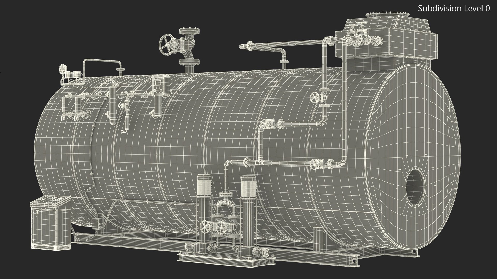Industrial Horizontal Boiler 3D - TurboSquid 2246971