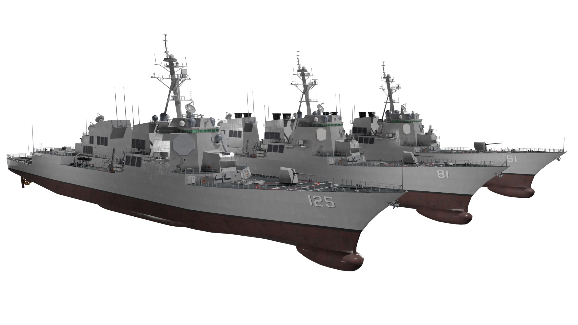 Arleigh Burke Class Destroyer Variations 3D - TurboSquid 2218307
