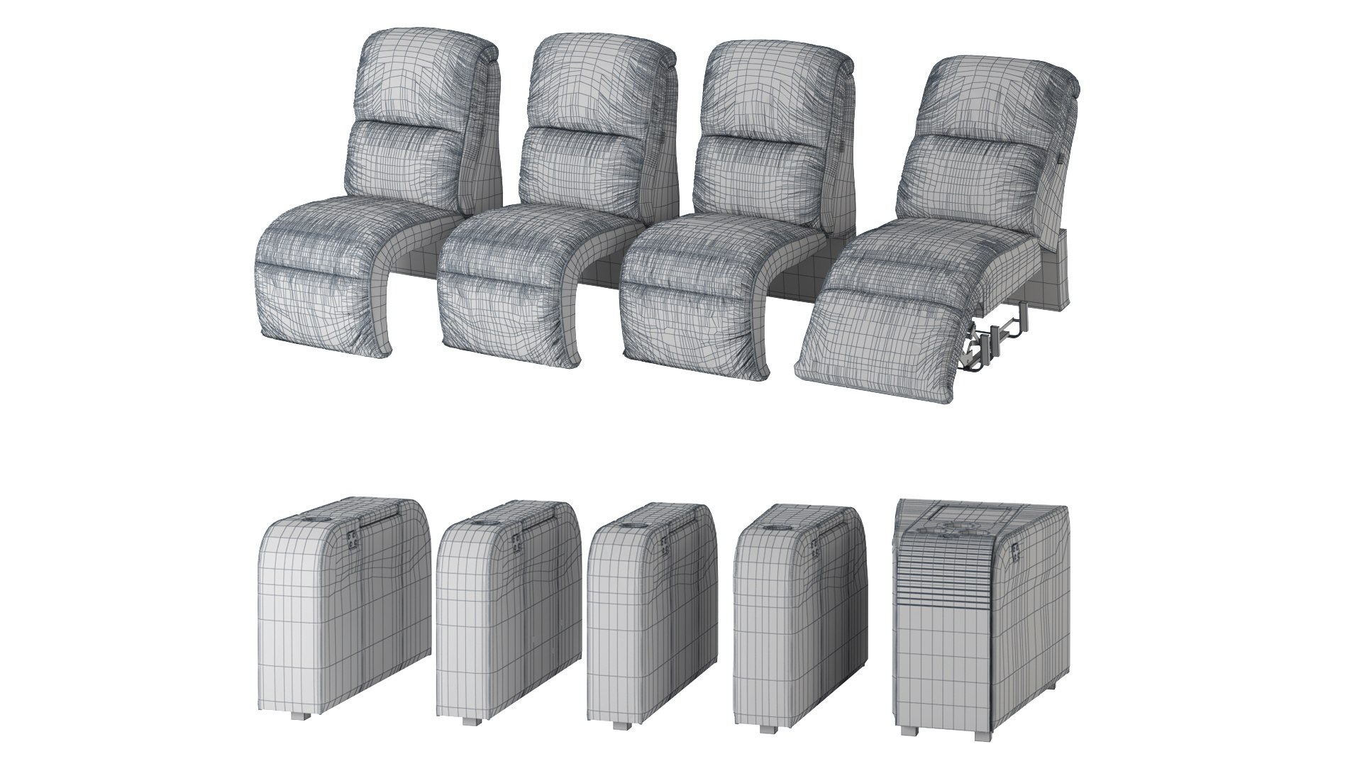 3D Moovia Dallas Sections - Home Theater Seating Model - TurboSquid 2037024