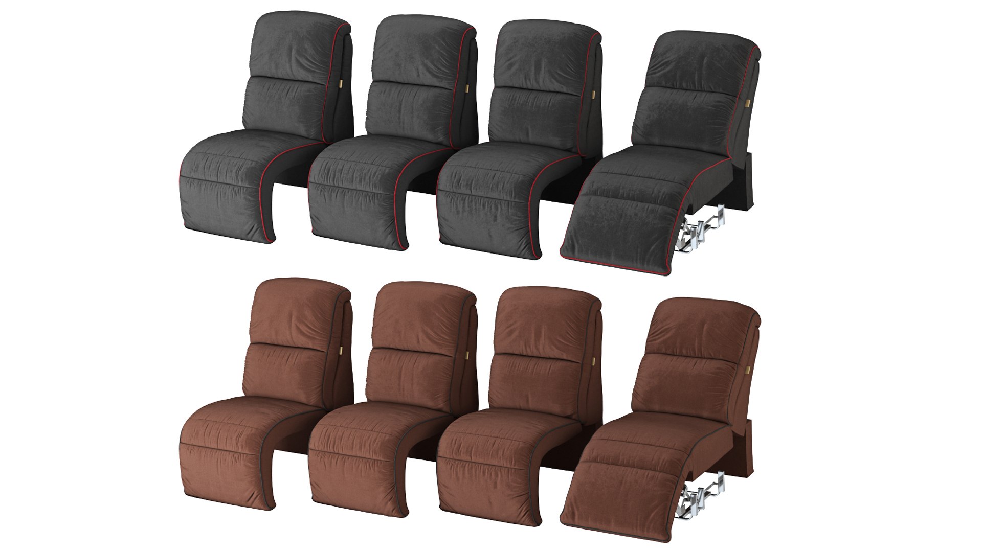 3D Moovia Dallas Sections - Home Theater Seating Model - TurboSquid 2037024
