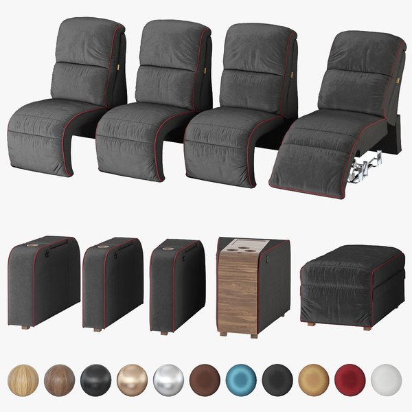 modelo 3d Moovia Dallas sections - Home Theater Seating - TurboSquid ...