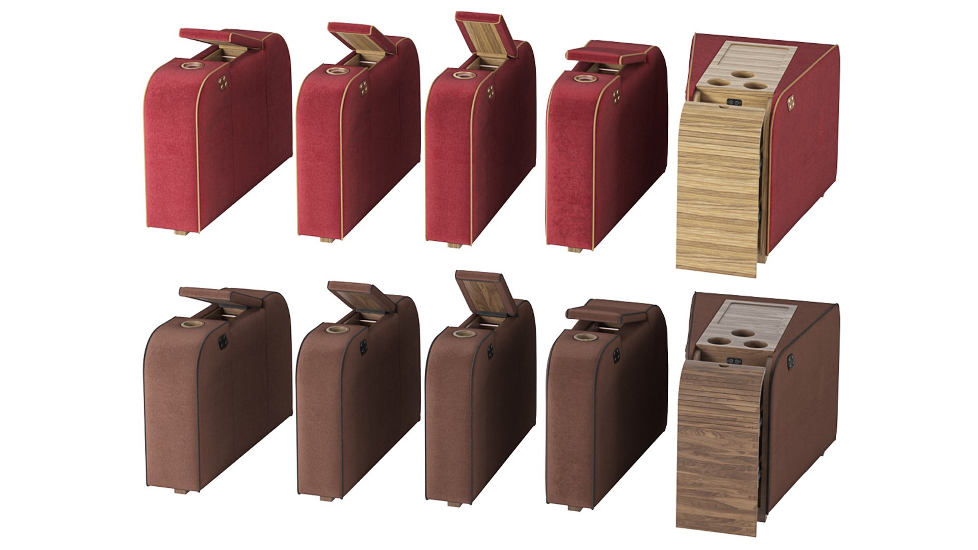 3D Moovia Dallas Sections - Home Theater Seating Model - TurboSquid 2037024