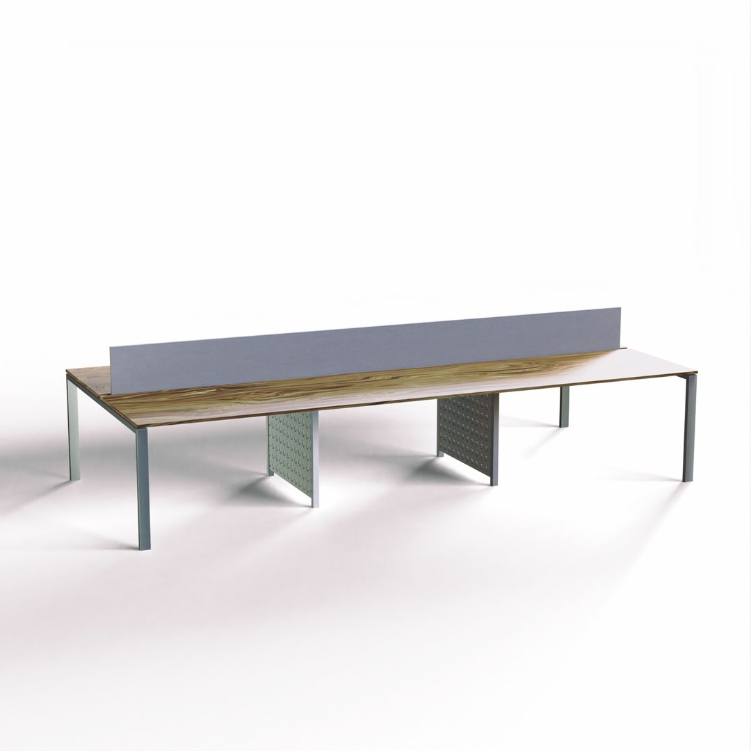 Free 3D Shared Office Desk - TurboSquid 2201710