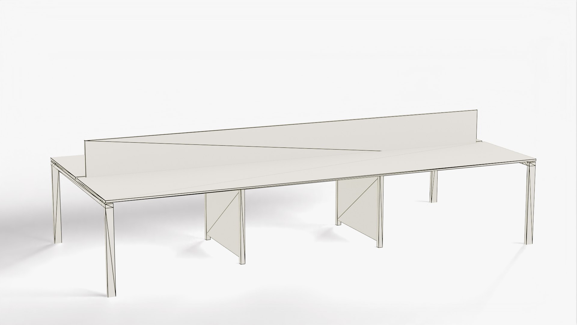 Free 3D Shared Office Desk - TurboSquid 2201710