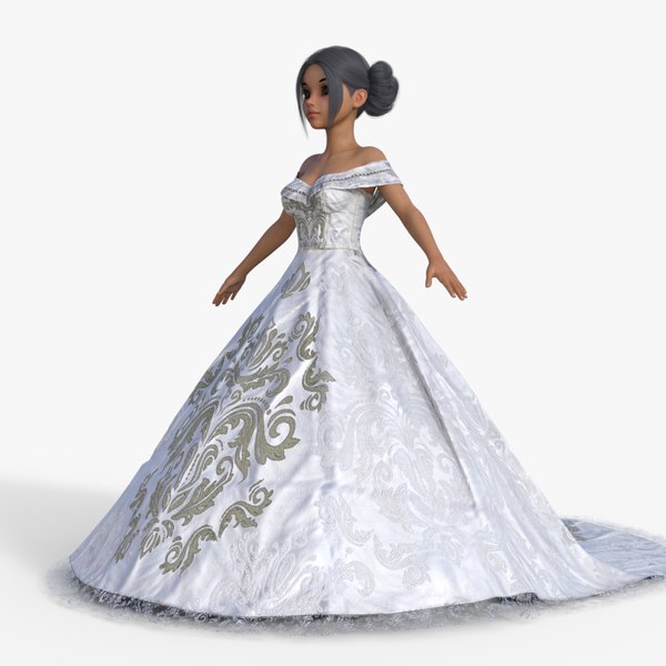 modelo 3d Cartoon Bride Rigged - TurboSquid 1980526