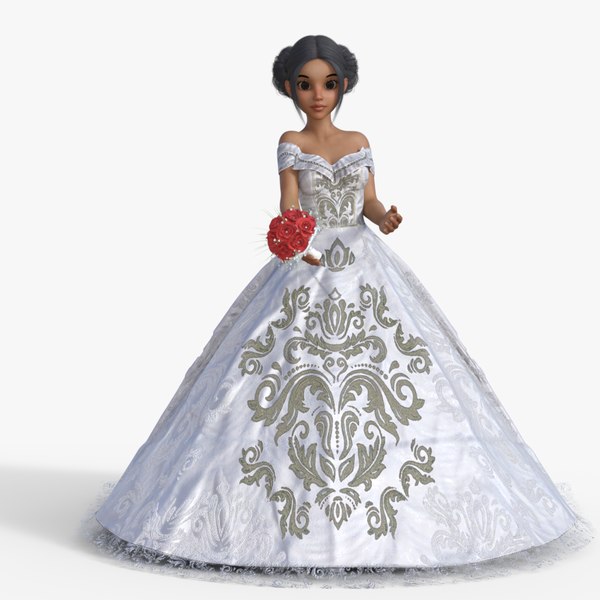 modelo 3d Cartoon Bride Rigged - TurboSquid 1980526