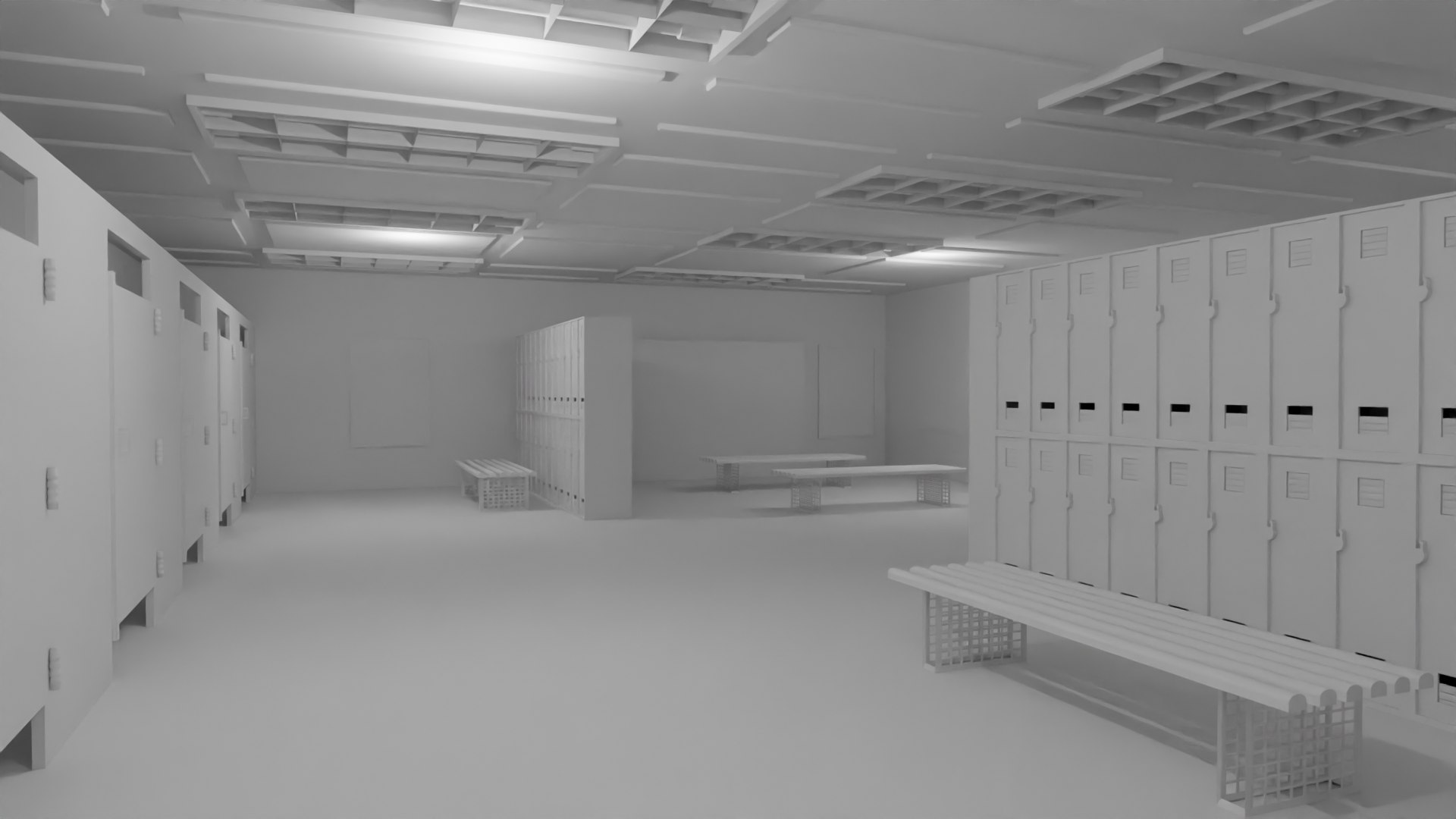 3D Locker Room - No Material - TurboSquid 2164813