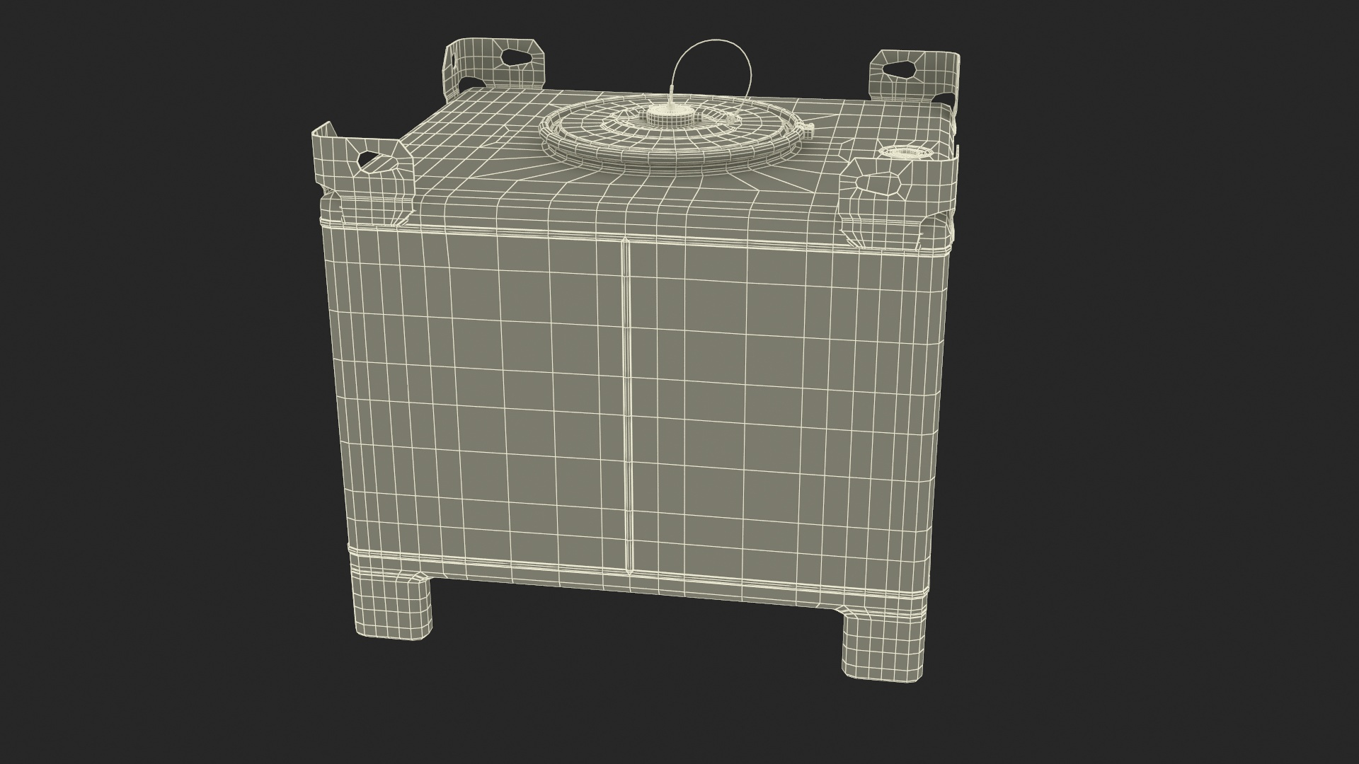 Blue IBC Stainless Steel Tote 180gal Model - TurboSquid 2170133