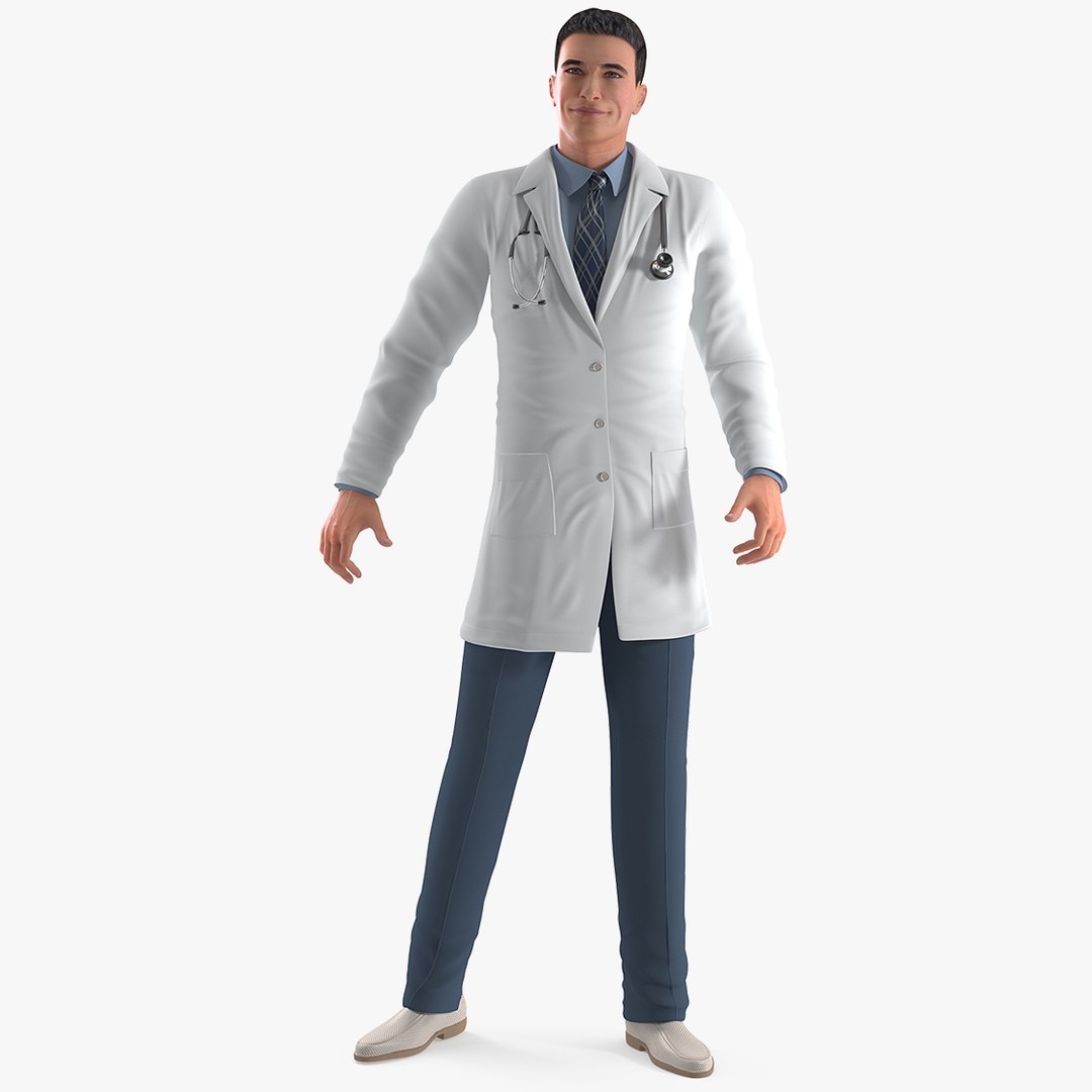 3D male doctor rigged model - TurboSquid 1533148