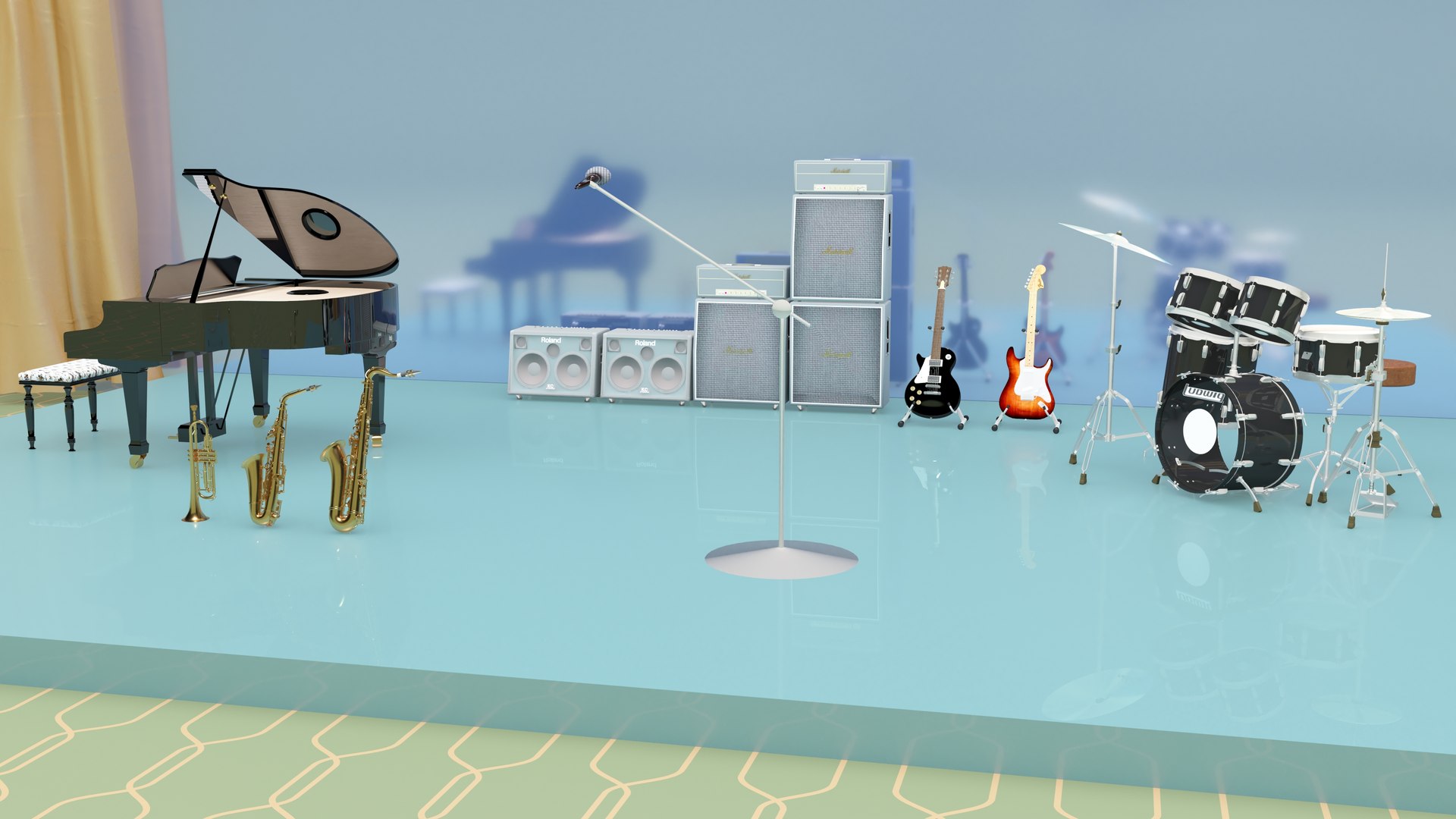 3D Band Version 2 - TurboSquid 1802191