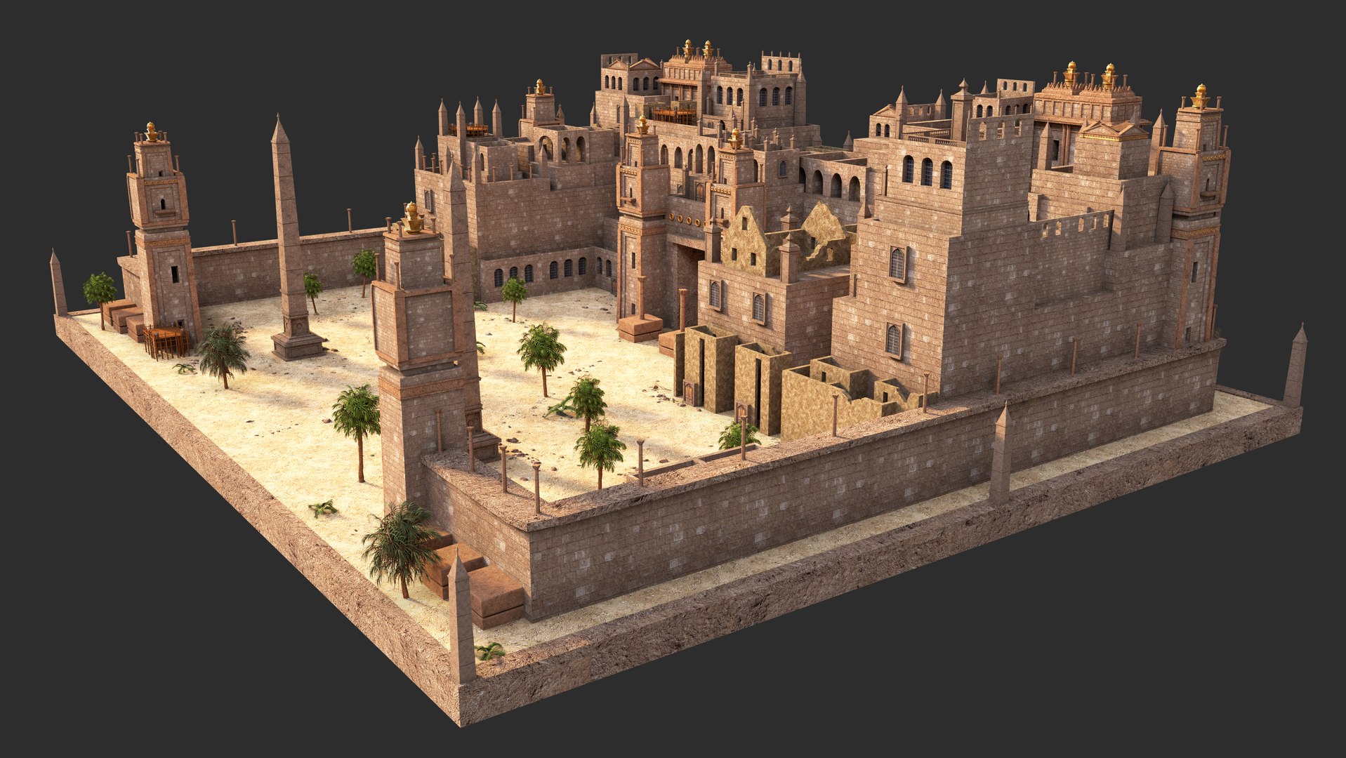 Fantasy Arab Houses 3D Model - TurboSquid 2243099