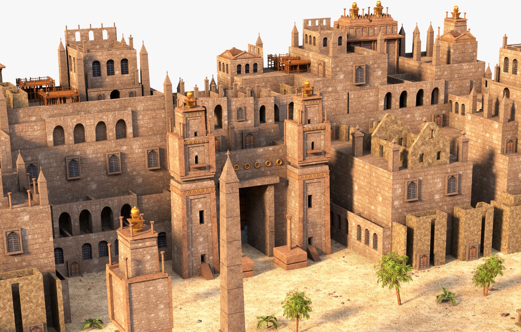 Fantasy Arab Houses 3D Model - TurboSquid 2243099