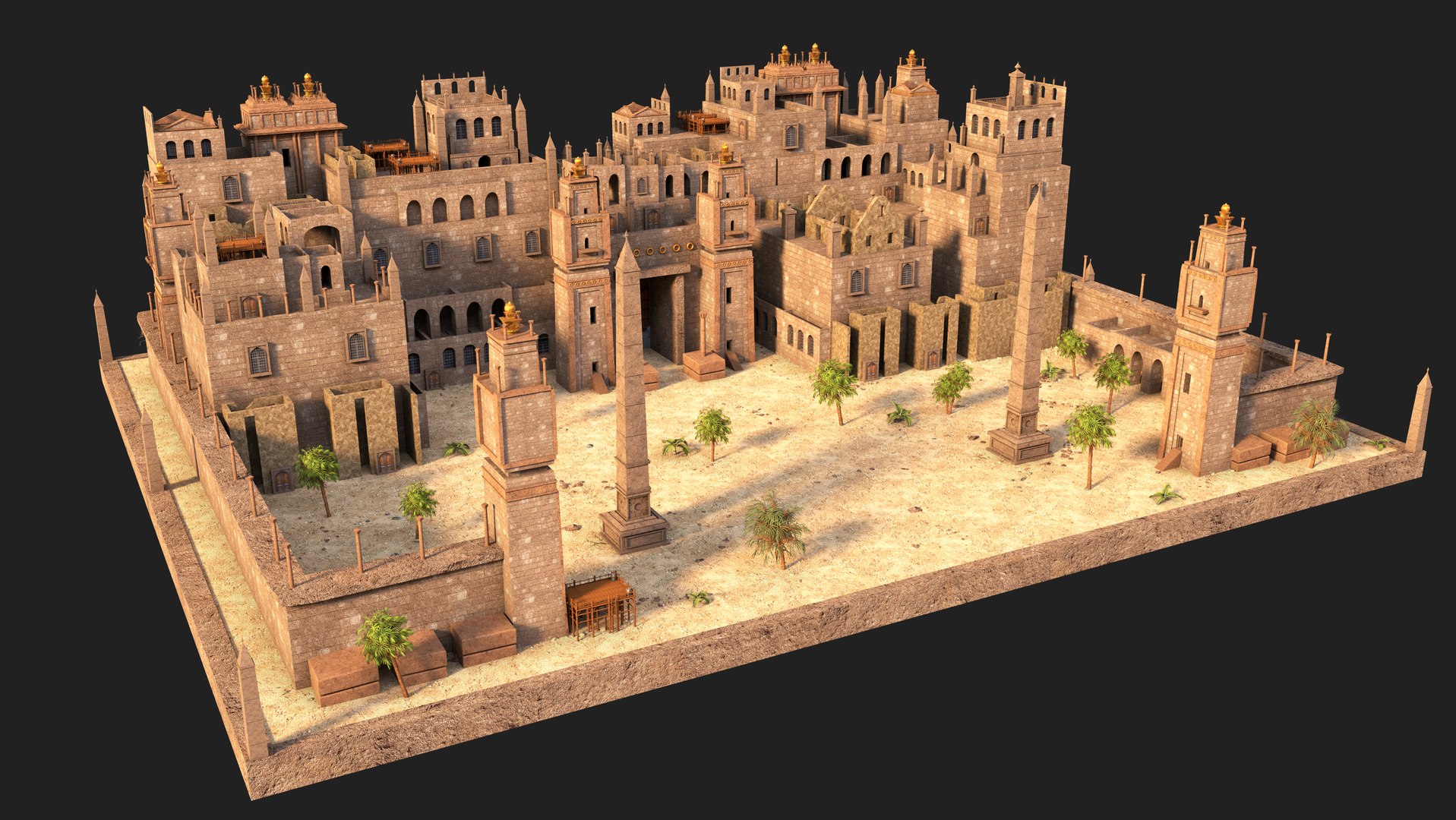 Fantasy Arab Houses 3D Model - TurboSquid 2243099