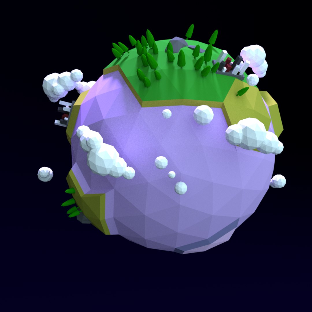 3D model cartoon earth planet - TurboSquid 1270322
