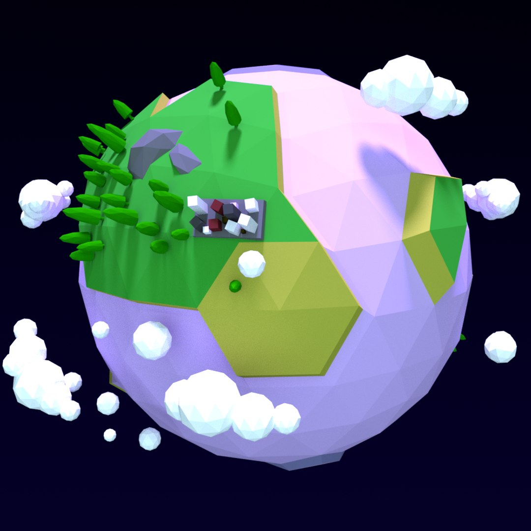 3D model cartoon earth planet - TurboSquid 1270322