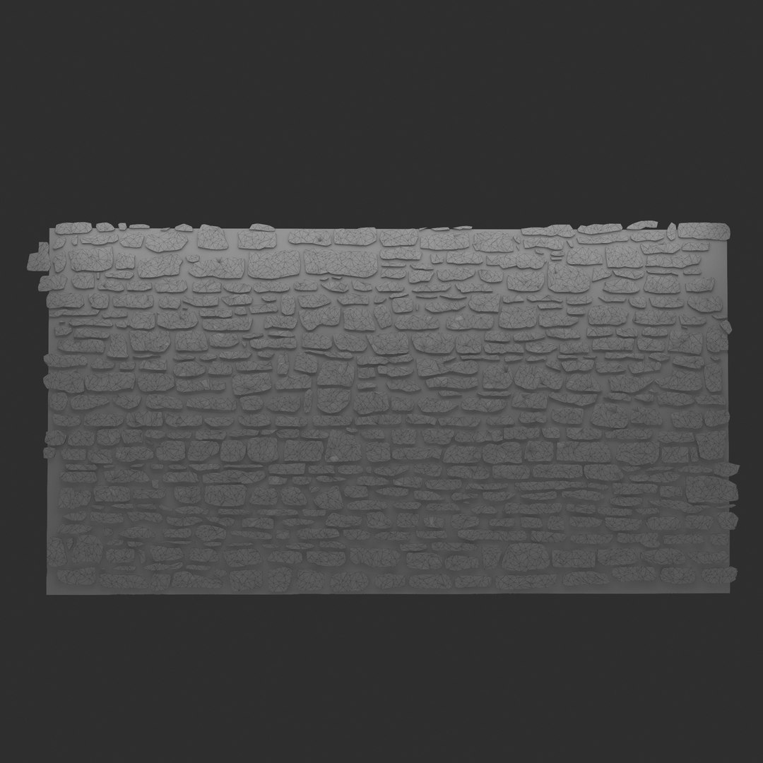 3d Model Masonry Stone Wall 2