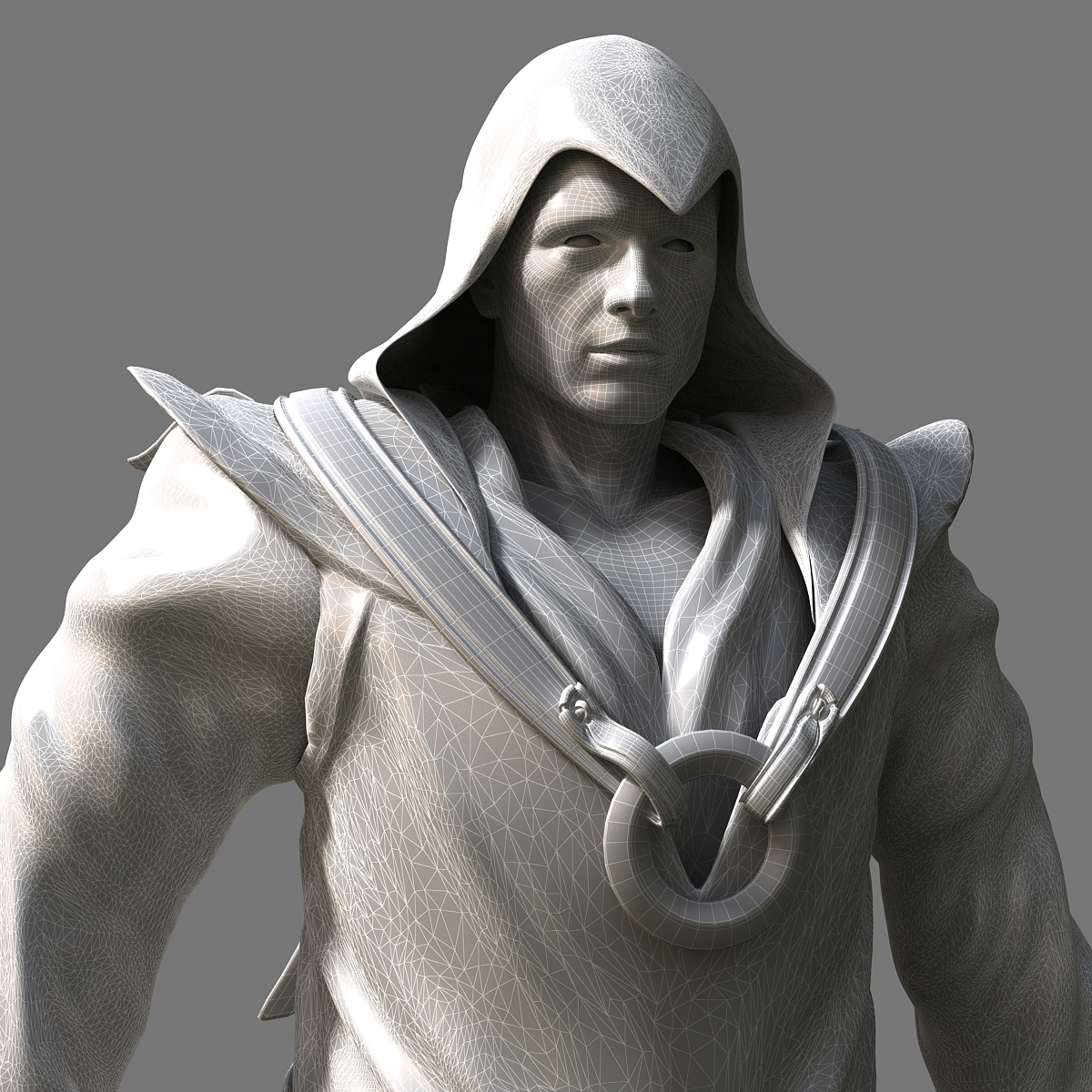 wizard statue 3d max