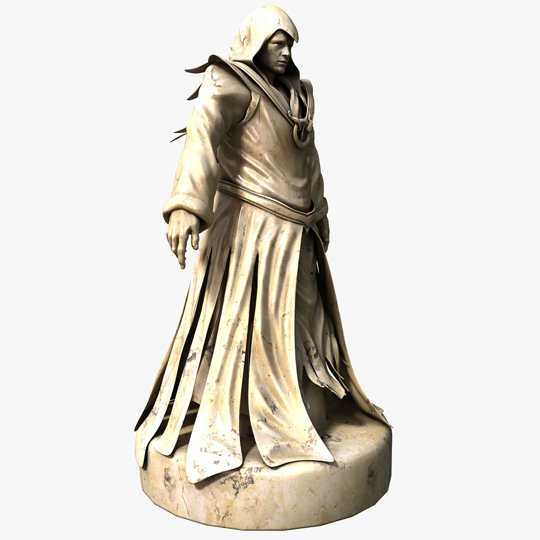 wizard statue 3d max