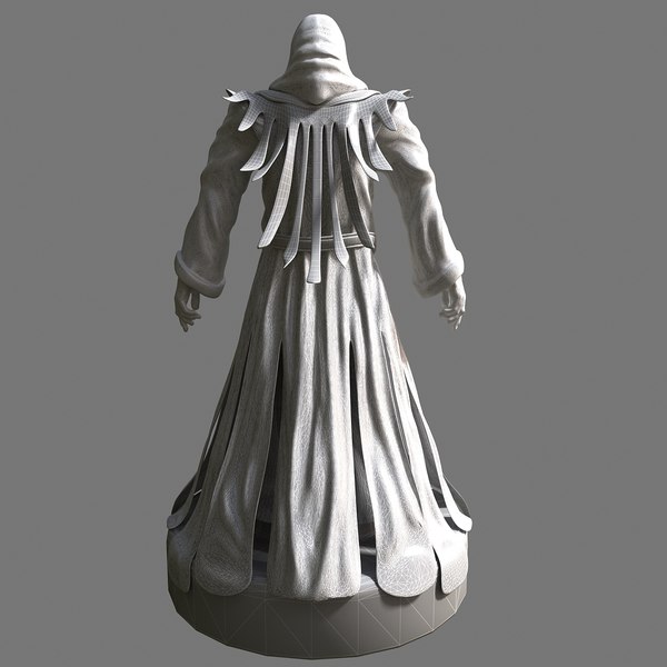 wizard statue 3d max