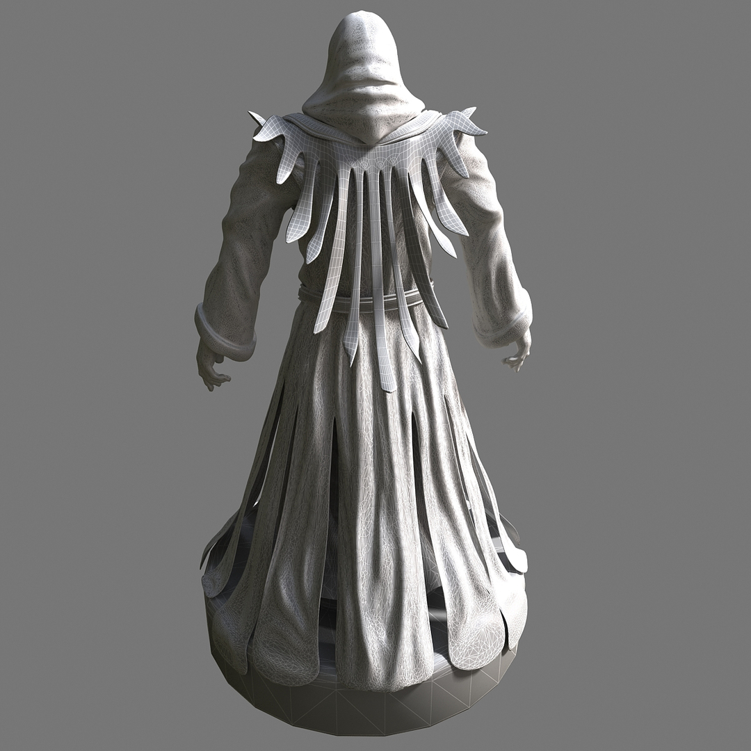 wizard statue 3d max