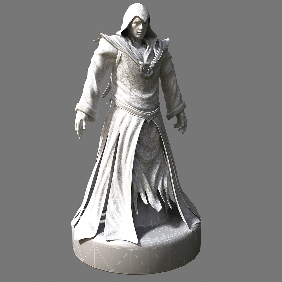 Wizard Statue 3d Max